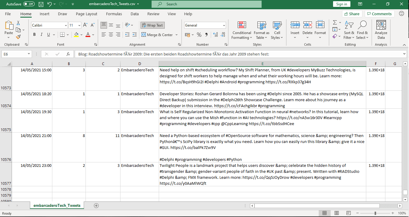 4tweepy3 | Embarcadero RAD Studio, Delphi, & C++Builder Blogs