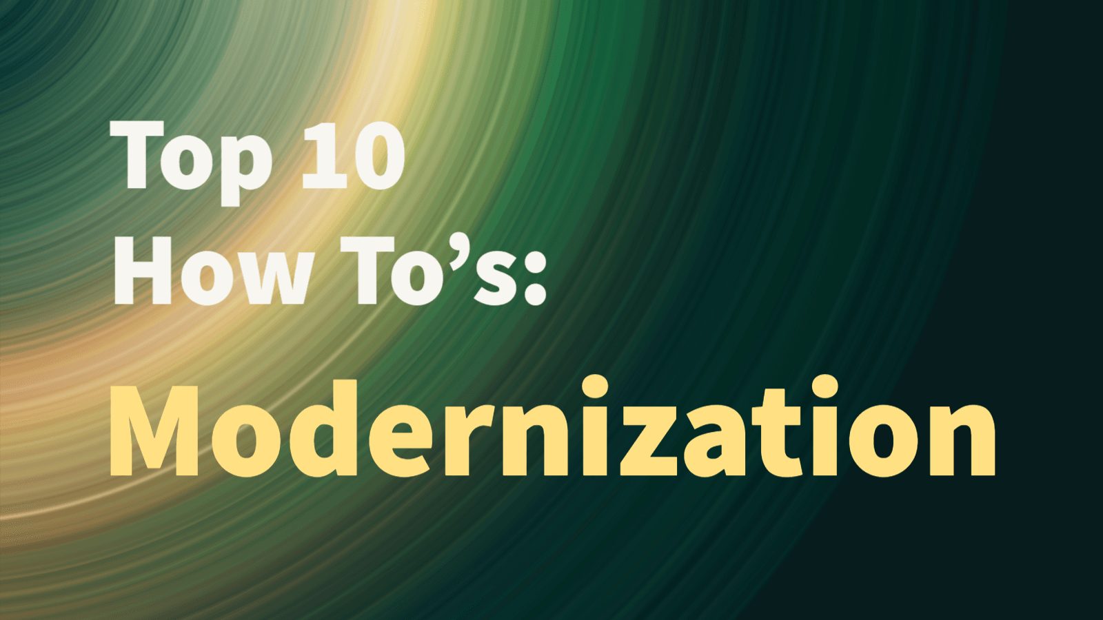 Los 10 mejores procedimientos prácticos: Modernización