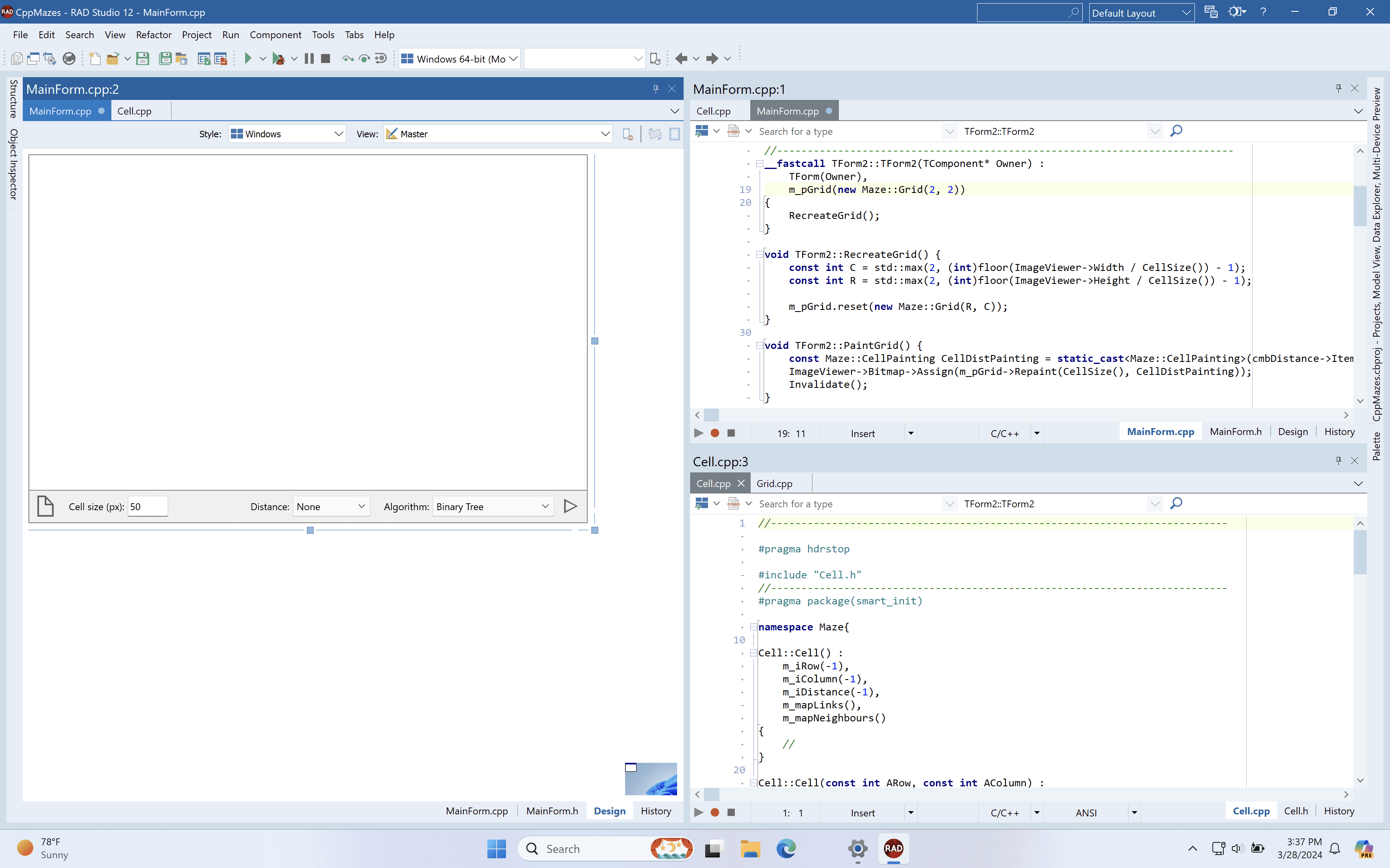 새 기능 RAD 스튜디오 12.1: 분할 에디터(Split Editor) - [기술 기고 게시판] 델파이, C++빌더, RAD ...