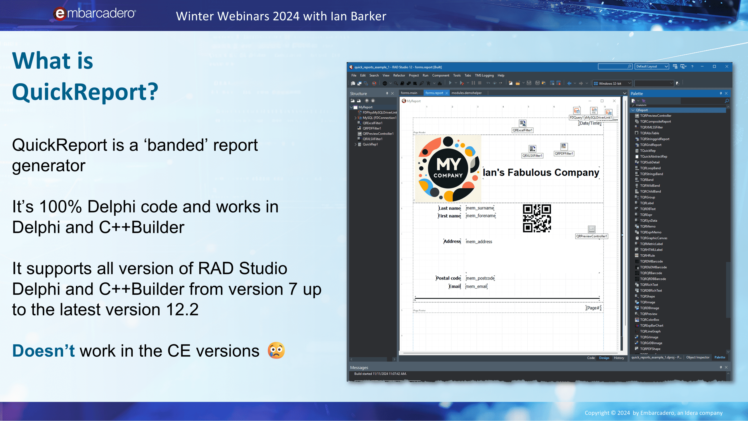 퀵리포트(QuickReport)가 돌아왔다! - [기술 기고] 델파이, C++빌더, RAD 스튜디오 - 데브기어 포럼