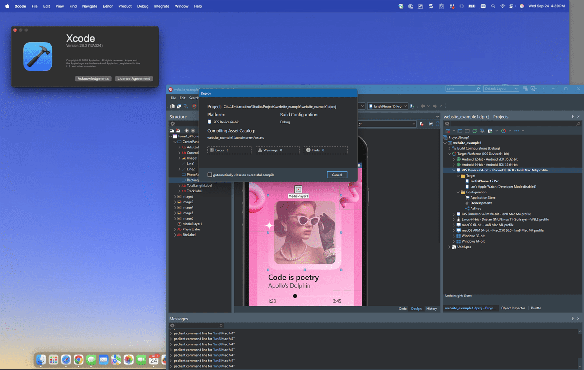 RAD Studio 13 Florence で iOS 26とXCode 26 を利用する方法